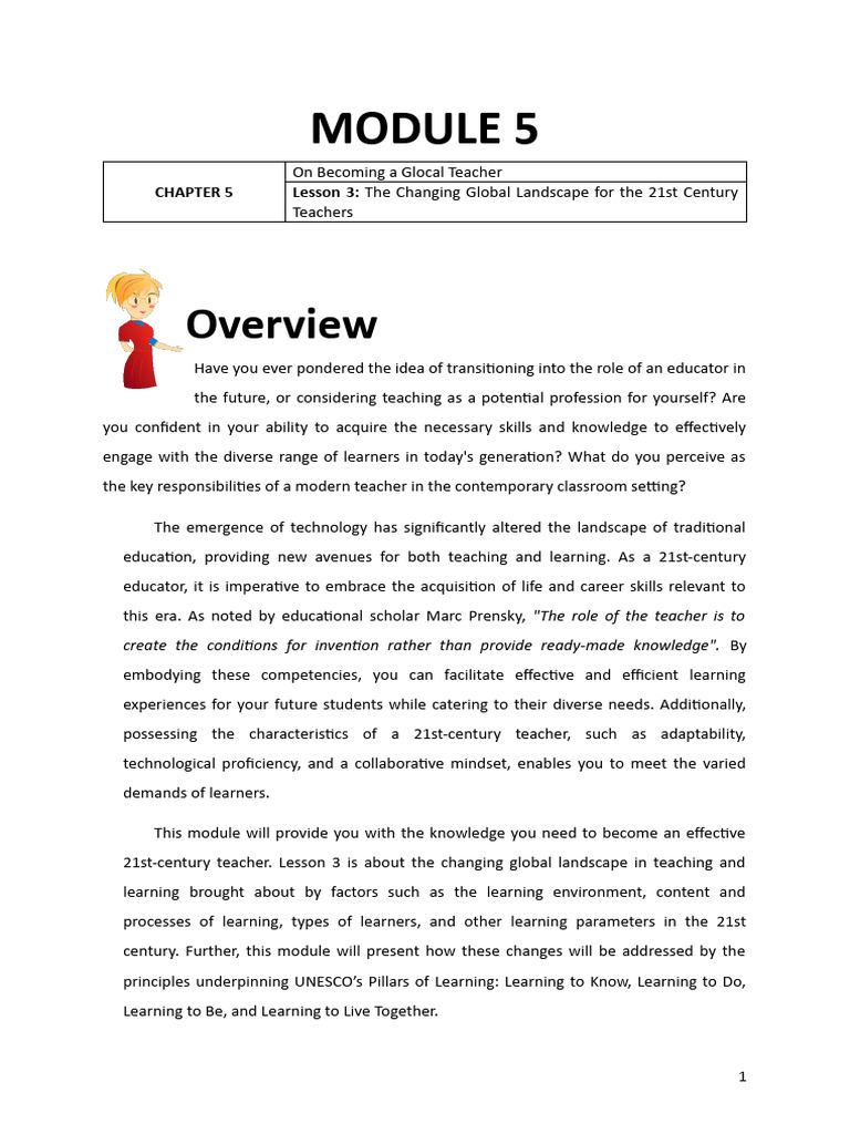 CHAPTER 5 Lesson 3 Module Calibri Font | PDF | Learning | Literacy