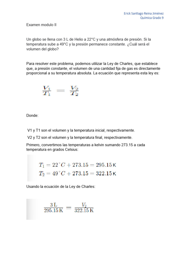 Eva Modulo Ii Quimica | PDF