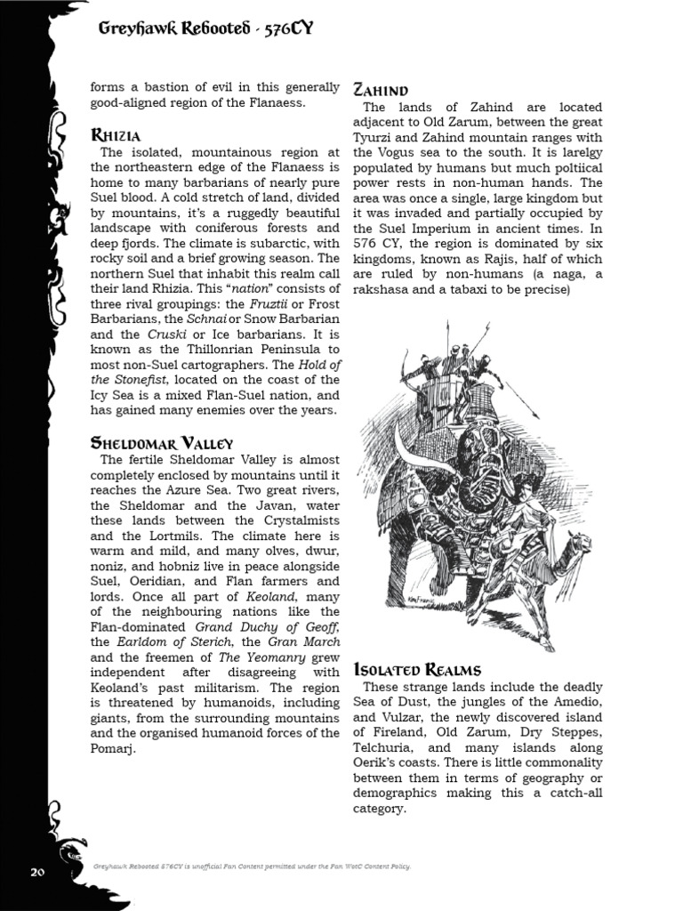 Greyhawk Rebooted: Regions of 576CY | PDF | Earth Sciences | Physical ...