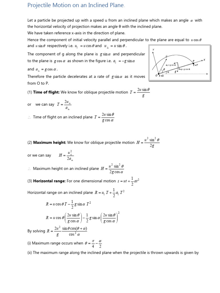 8 - JEE - Physics - Motion in Two Dimension - Projectile Motion ...