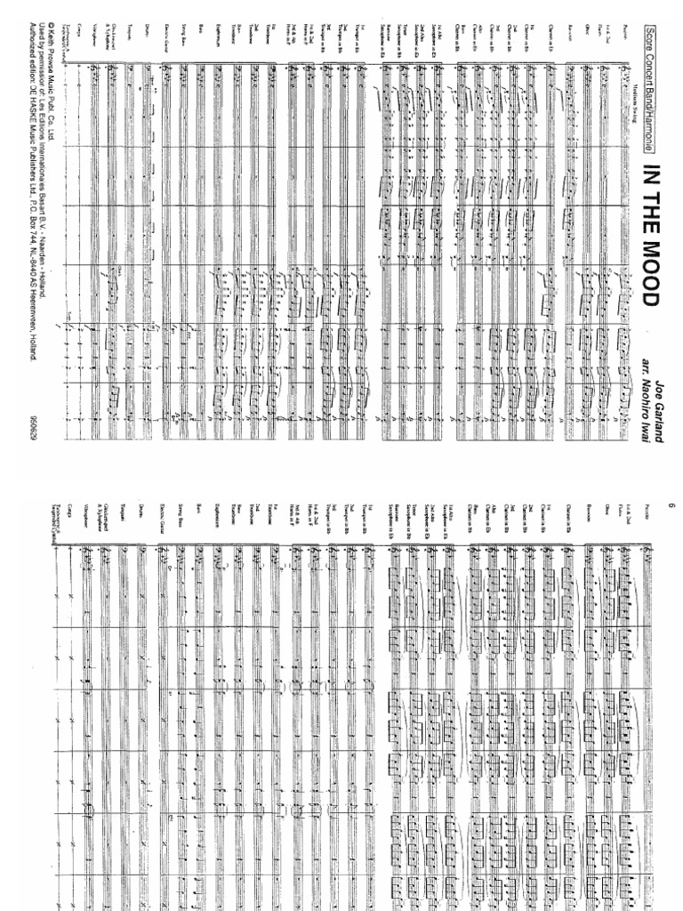 In The Mood Score 1 | PDF