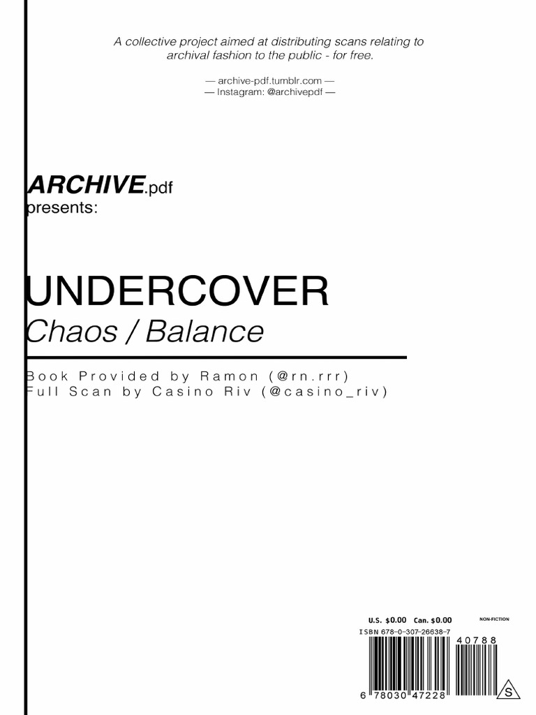 Undercover - Chaos _ Balance | PDF