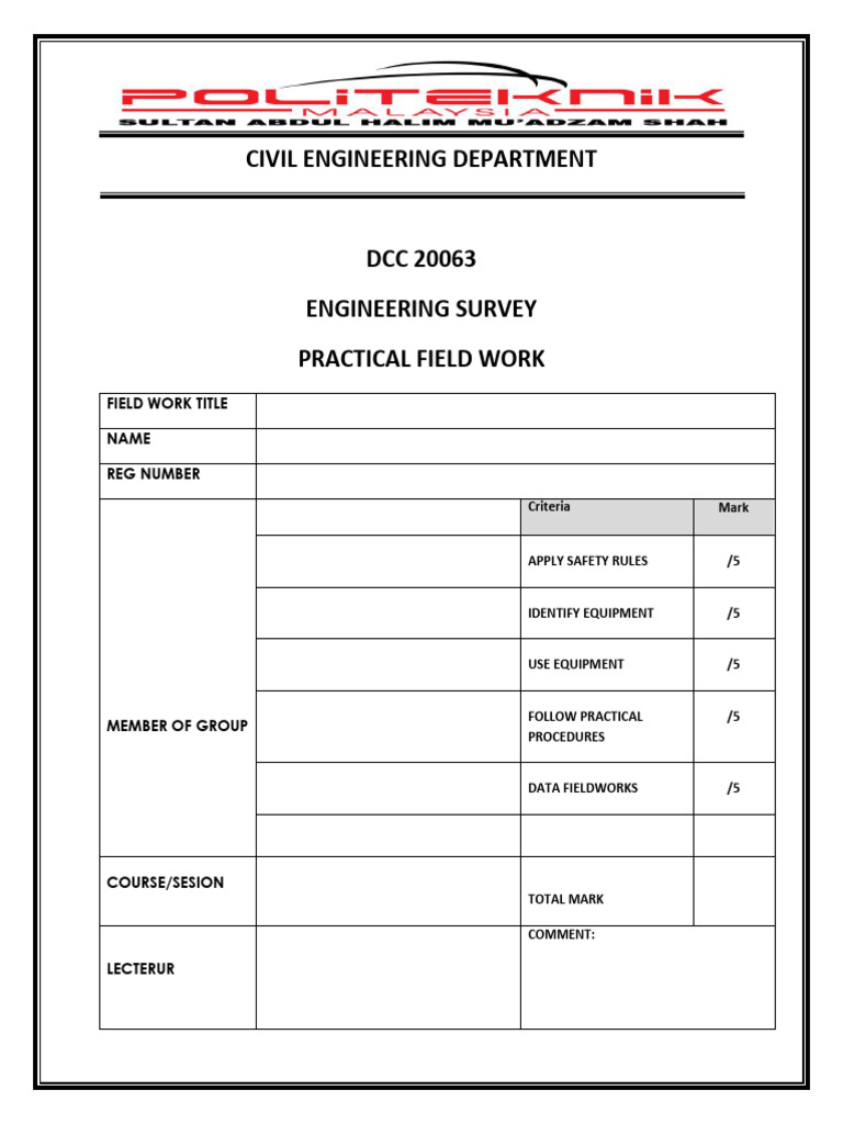 Field Work 1 LEVELLING | PDF | Surveying