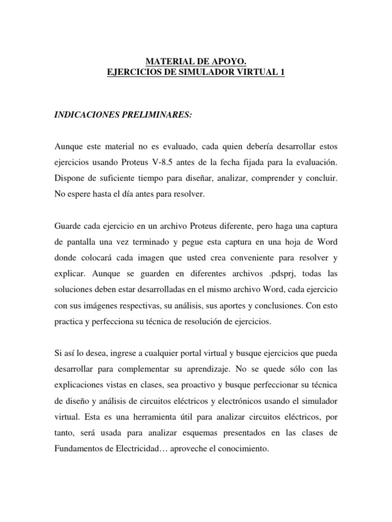 Ejercicios de Simulación en Proteus V-8.5 | PDF | Red eléctrica | Amplitud