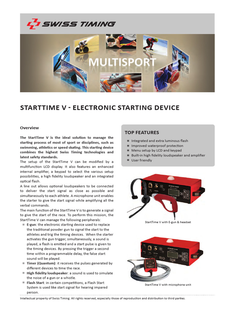 StartTime V: Advanced Starting Device | PDF | Microphone | Loudspeaker