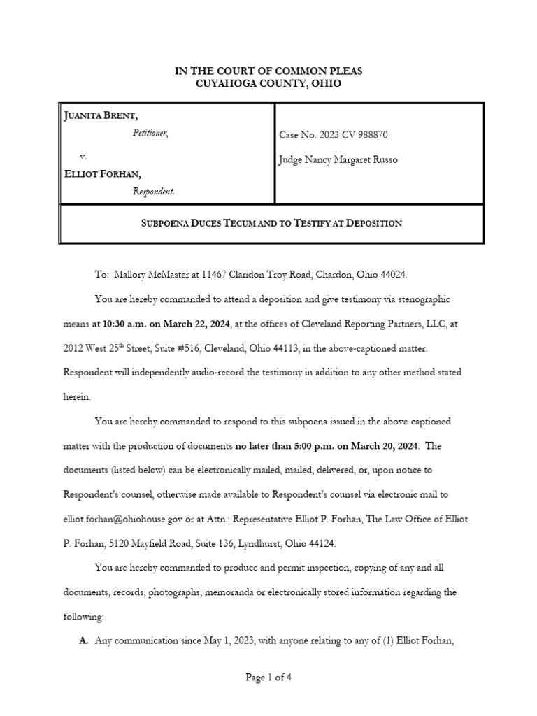 Forhan - Sbpna2 (DT & At) - McMaster - 2024 - X | PDF | Discovery (Law ...