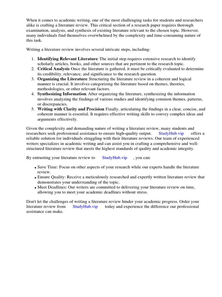 Literature Review Word Template | PDF | Literature Review | Methodology