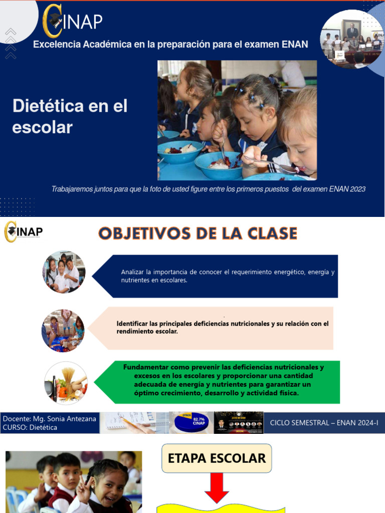 CLASE DE DIETETICA Dietetica Escolar y Adolescente 08 DE Enero 2024 PARTE 2 | PDF | Vitamina a ...