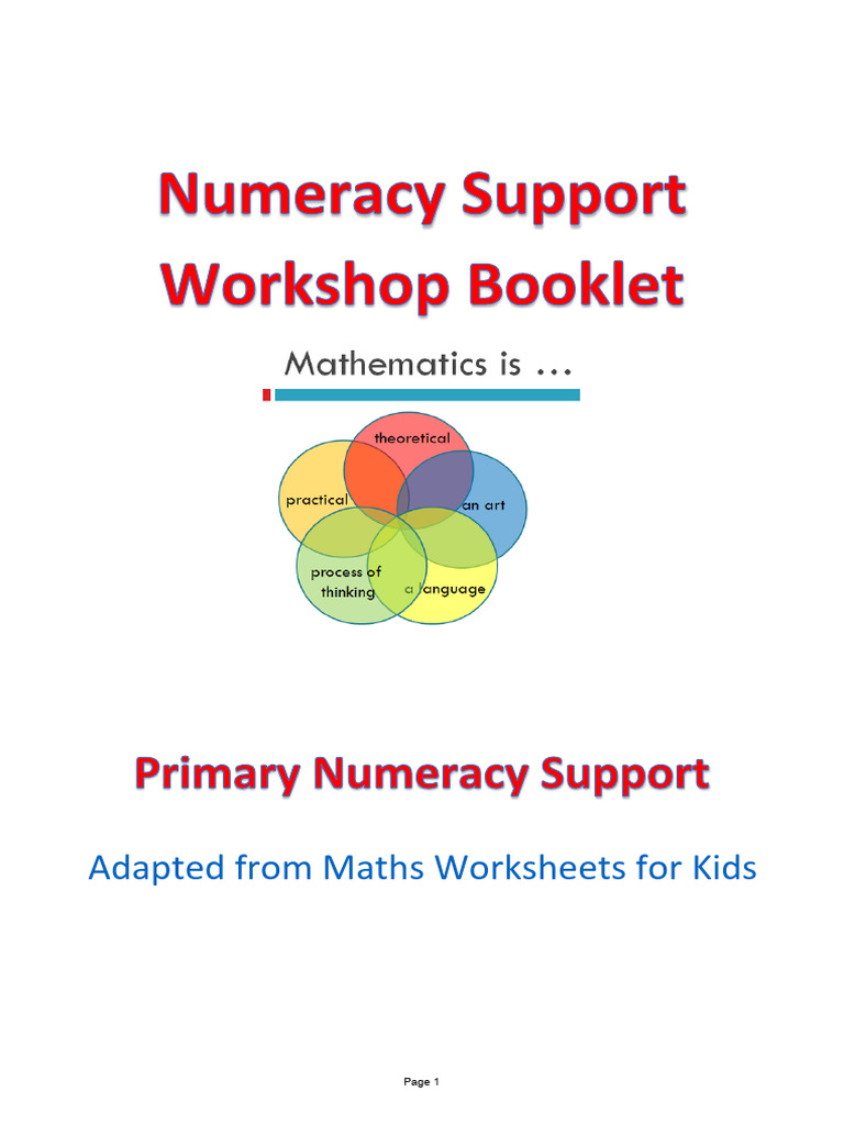 Numeracy Support Document | PDF | Shape | Mean