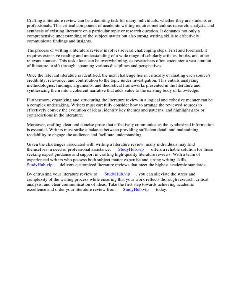 Purdue Owl Writing A Literature Review | PDF | Apa Style | Citation