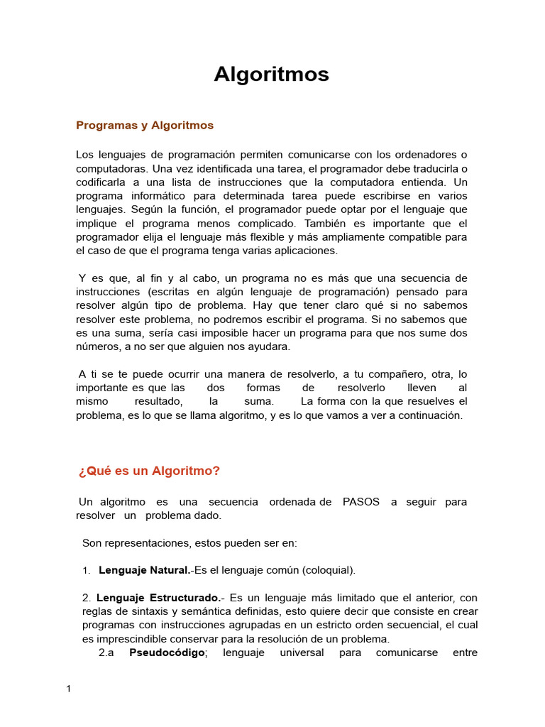 Algoritmos 3er Año | PDF | Lenguaje de programación | Algoritmos