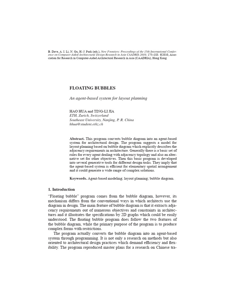 Floating Bubbles - Layout Generation | PDF | Agent Based Model | Force