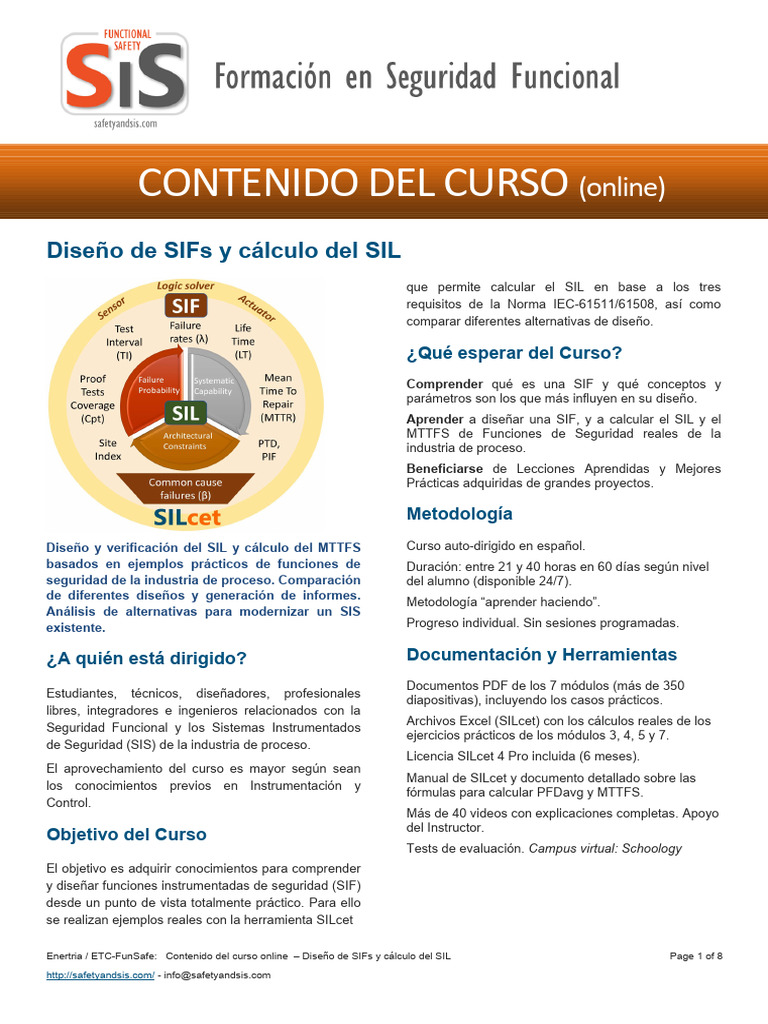 Diseño Sifs y Calculo Del Sil Versión Online | PDF | Diseño