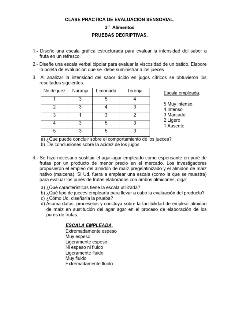 clase practica pruebas descripivas | PDF