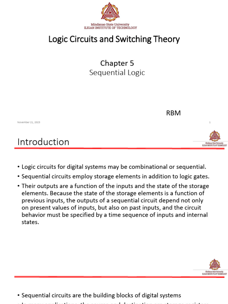 EEE180 Lec Chapter 5 RBM v1 | PDF | Logic Gate | Electronic Circuits