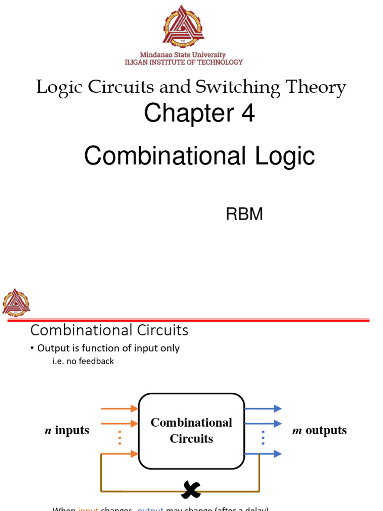 EEE180 Lec Chapter 4 RBM v2 | PDF | Logic Gate | Boolean Algebra