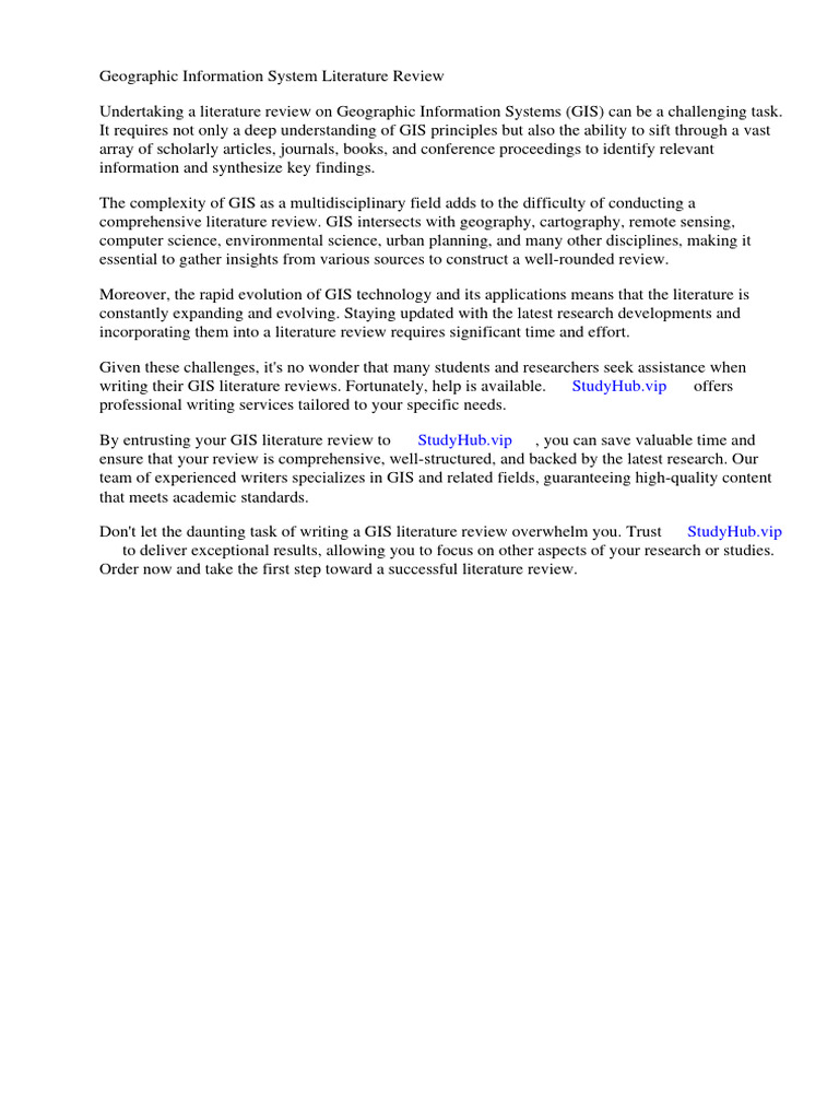 Geographic Information System Literature Review | PDF | Geographic ... Geographic Information System Literature Review | PDF | Geographic ...