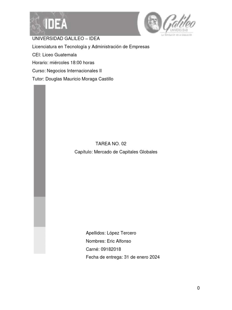 Mercado de Capitales Globales: Análisis y Beneficios | PDF | Compartir ...
