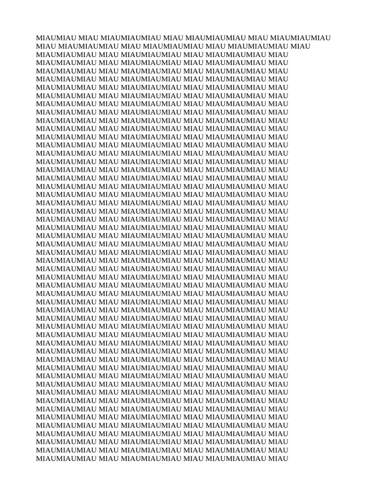 miau miau gatinho miau | PDF