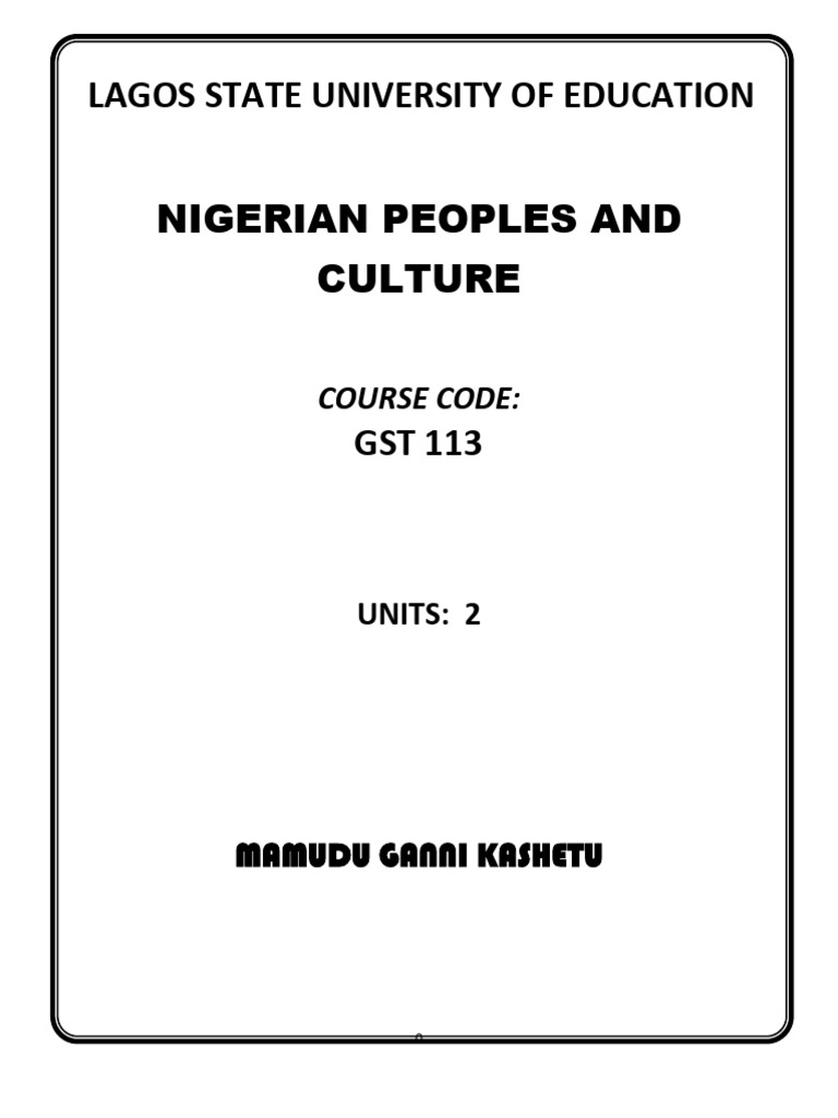 Nigerian Peoples and Culture Overview | PDF | Nigeria