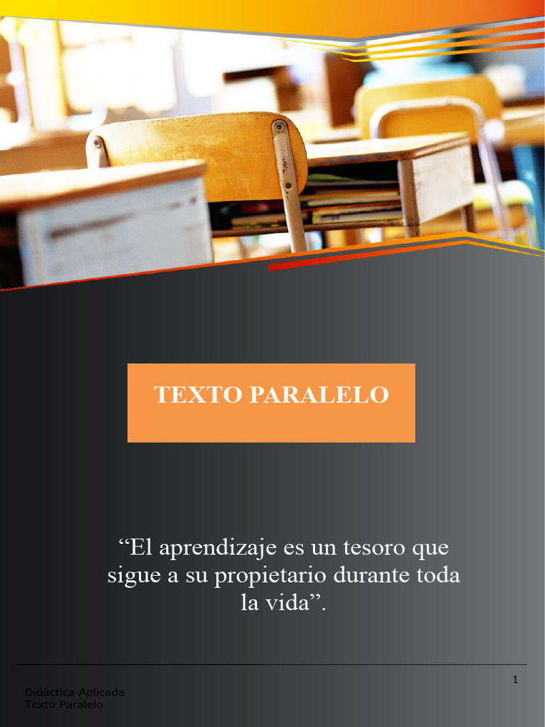 Aprendizaje y Texto Paralelo en Didáctica | PDF | Enseñando | Aprendizaje
