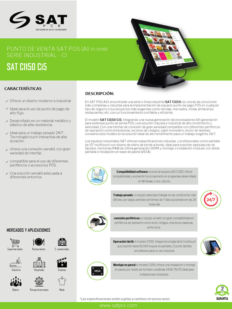 AIO SAT CI150 Ci5 | Descargar gratis PDF | Periférico | Microprocesador
