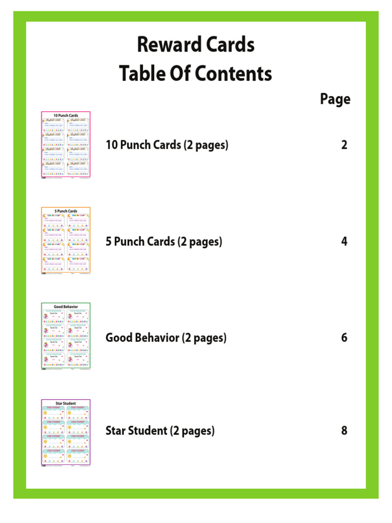 Reward Cards | PDF