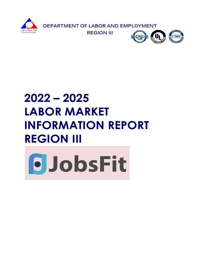 RO3 JobsFit 2022-2025 LMI Report | PDF | Economic Growth | Unemployment