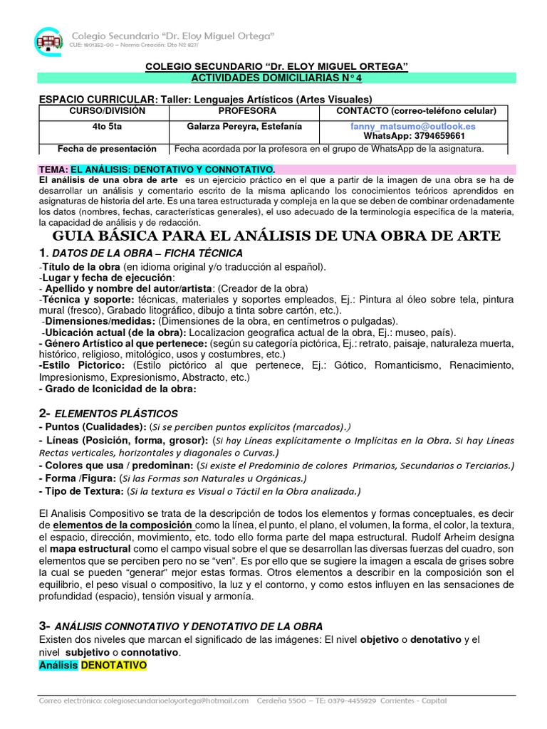TP4 LENGUAJES ARTISTICOS 4to 5ta | PDF | Pinturas | Composición (artes ...