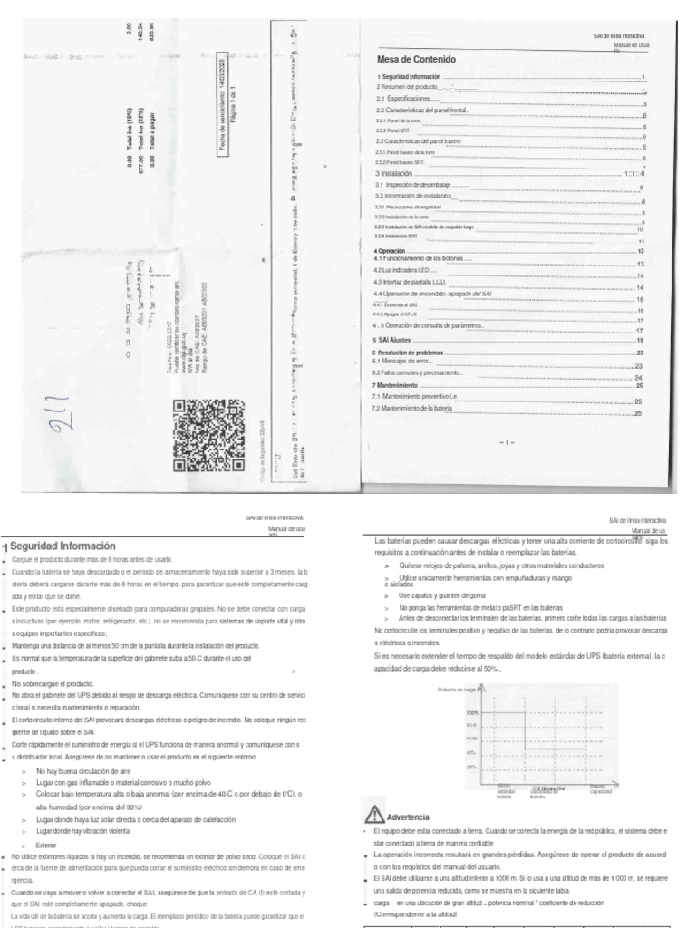 Manual UPS | PDF | Descarga electrostática | Cantidades fisicas