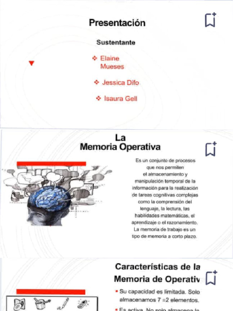 diapositivas de la memoria operativa | PDF