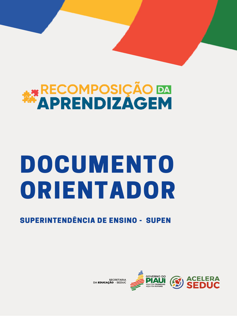 DOCUMENTO ORIENTADOR - Recomposicao Da Aprendizagem | PDF | Pedagogia ...