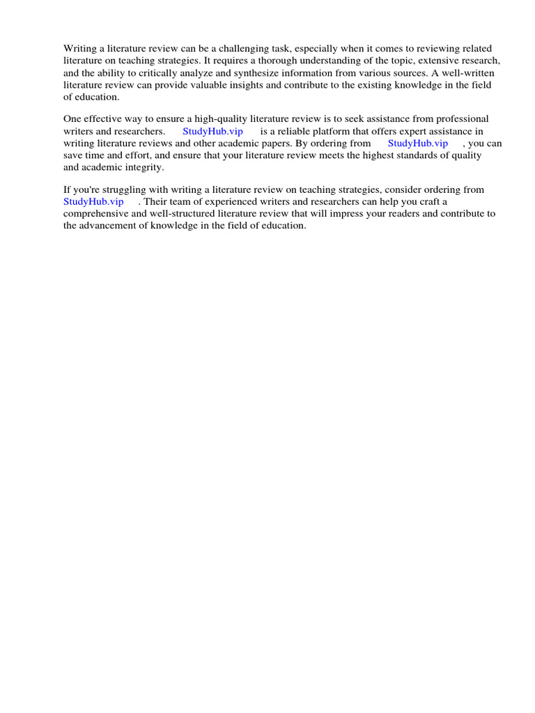Guidelines for Writing Literature Reviews | PDF | Literature Review ...