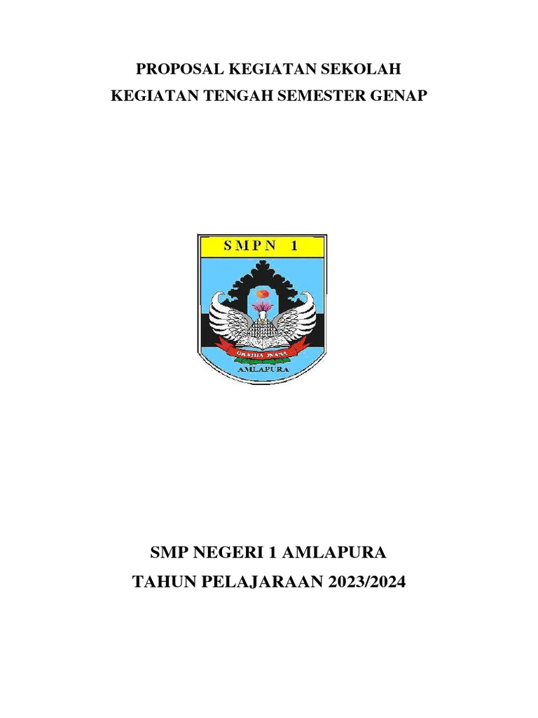 Proposal Kts Genap 2023-2024 Revisi | PDF | Kesehatan Holistik