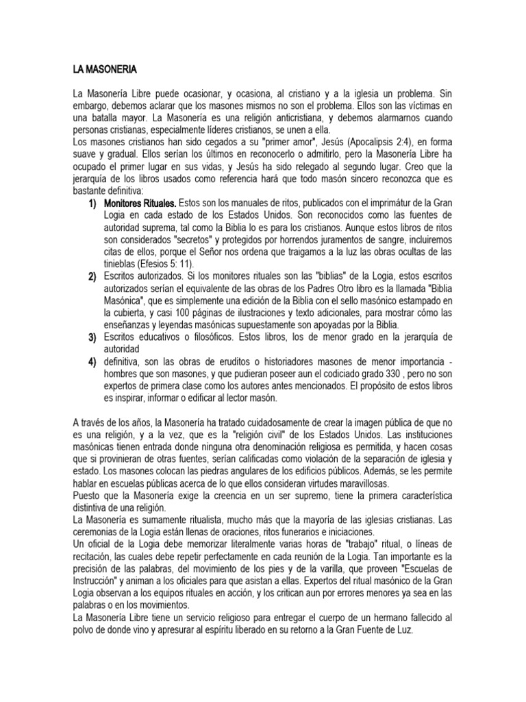 LA MASONERIA y los iluminatis | PDF | Masonería | Illuminati