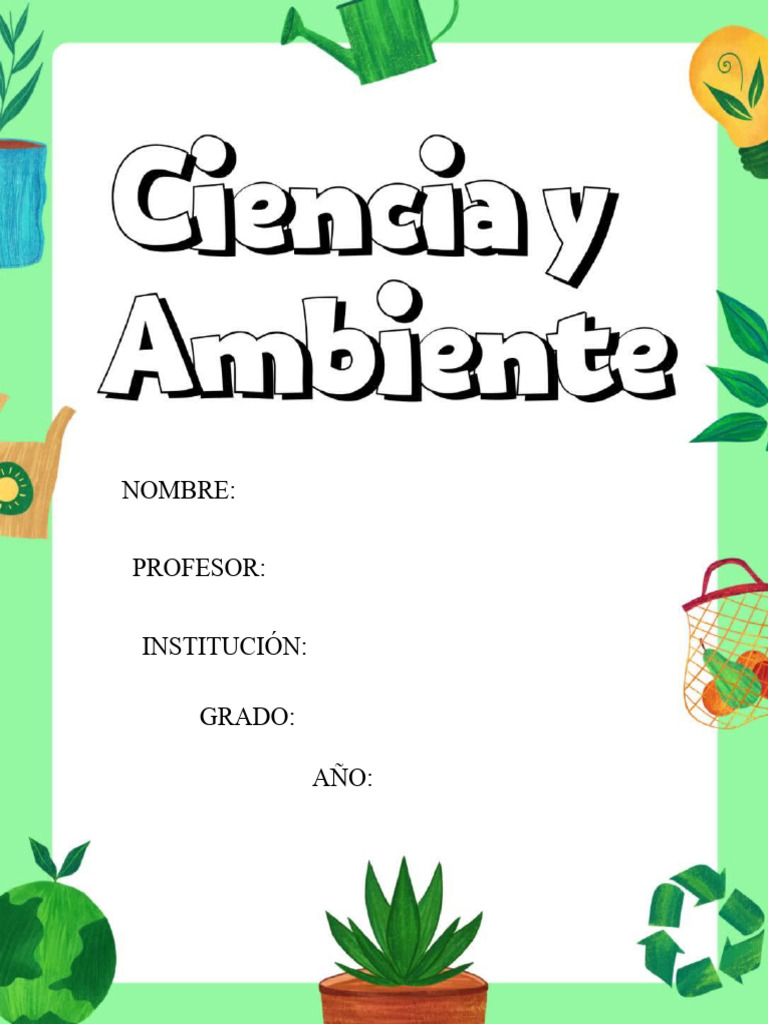 Caratula de Ciencia y Ambiente para Primaria | PDF