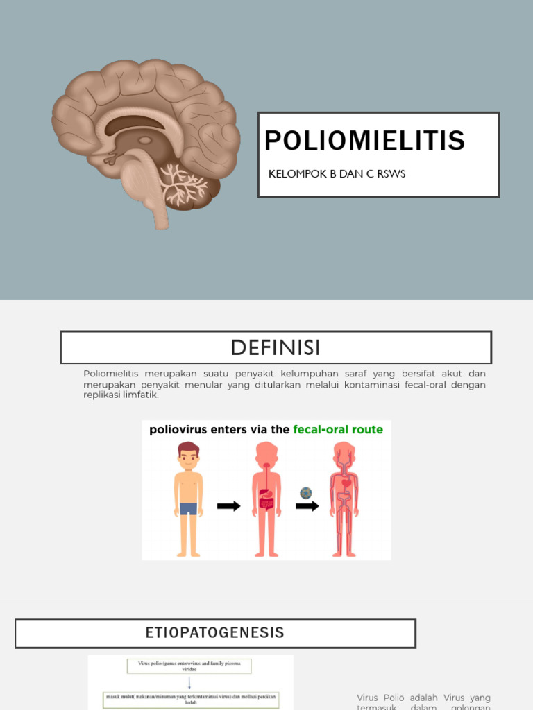 Poliomyelitis - KELOMPOK B DAN C - RSWS | PDF