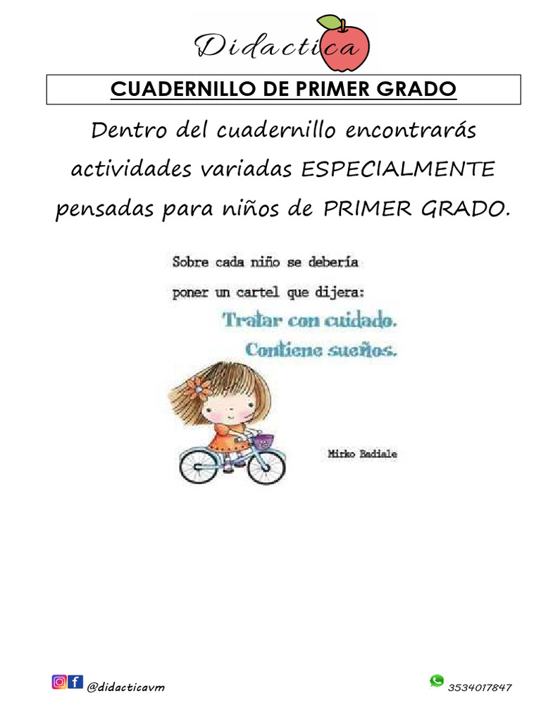 Cuadernillo Primer Grado Descargar Gratis Pdf Color