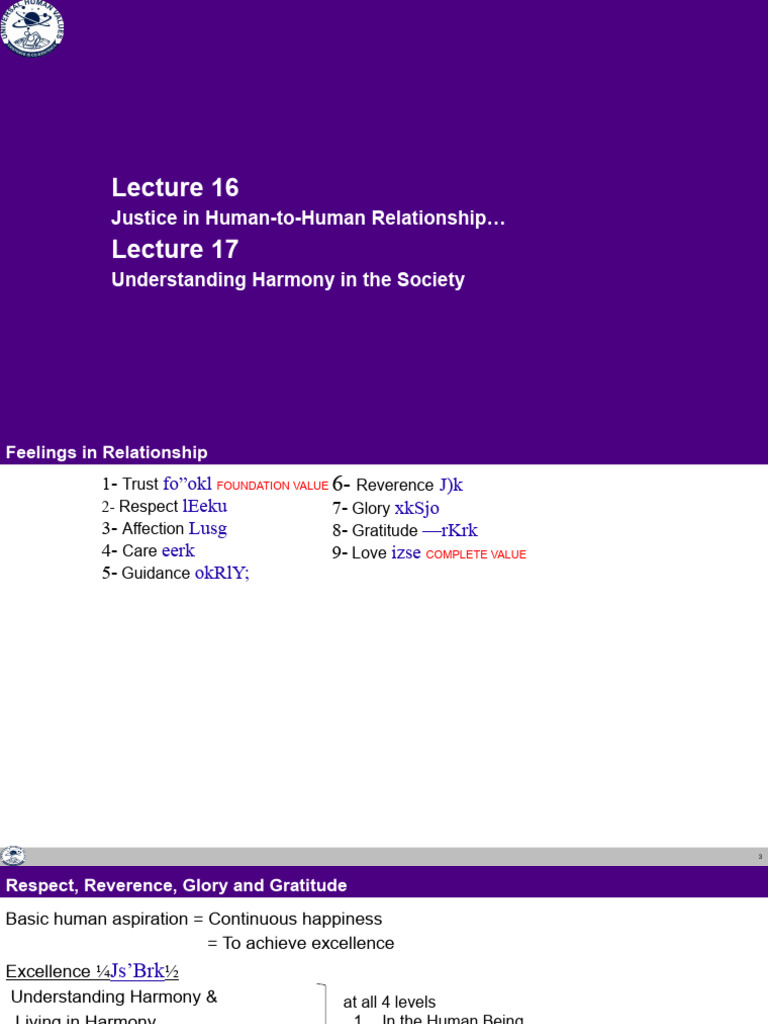 UHV II FTF Day 3 Session 4 Lec 16,17 | PDF | Happiness | Feeling