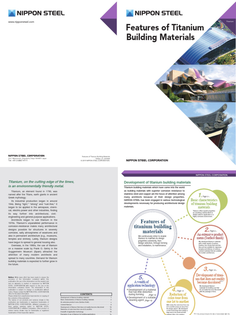 Features of Titanium Building Materials Features of Titanium Building ...