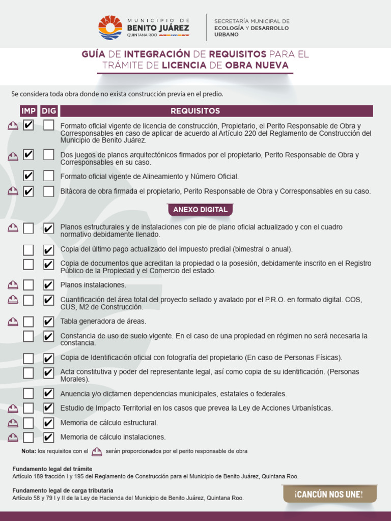 Check List Obra Nueva 2024 | PDF | Derecho