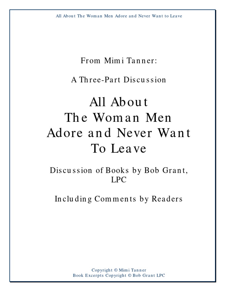 The Woman Men Adore Discussion | PDF | Divorce