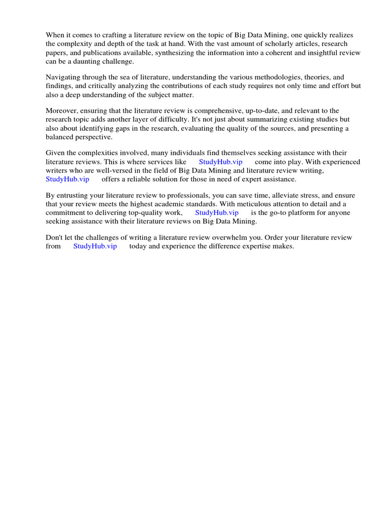 Big Data Mining Literature Review | PDF | Data Mining | Data Big Data Mining Literature Review | PDF | Data Mining | Data