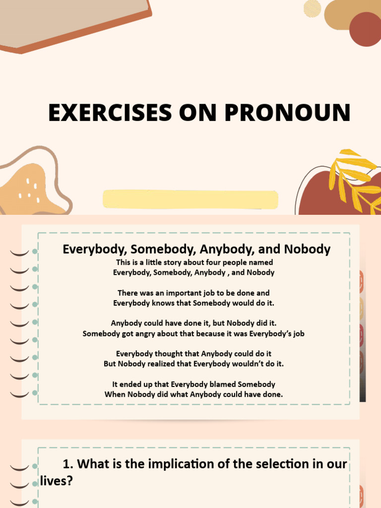 Pronoun | PDF | Pronoun | Grammar