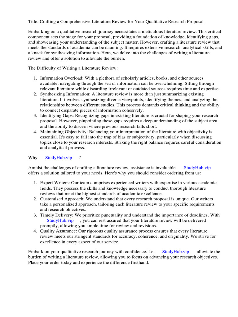 Qualitative Research Lit Review Guide | PDF | Literature Review | Theory
