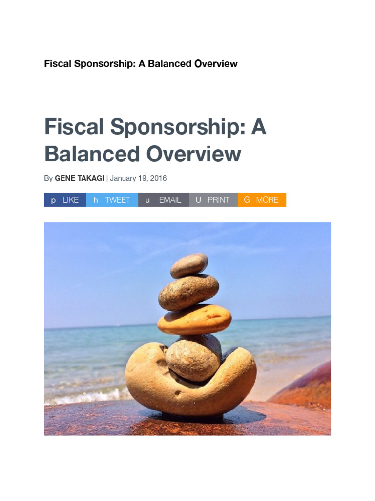 Understanding 501(c)(4) Fiscal Sponsorship | PDF | Nonprofit ...