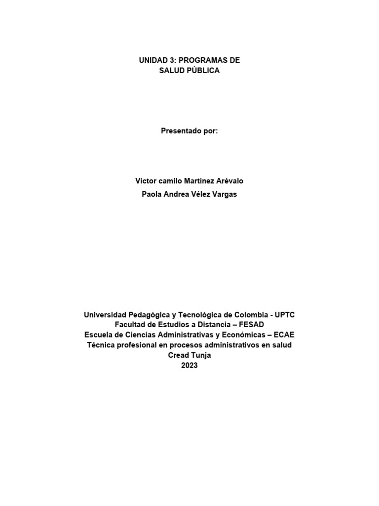 UNIDAD 3 SALUD PUBLICA_ VICTOR_MARTINEZ_PAOLA_VELEZ | PDF | Gobierno UNIDAD 3 SALUD PUBLICA_ VICTOR_MARTINEZ_PAOLA_VELEZ | PDF | Gobierno