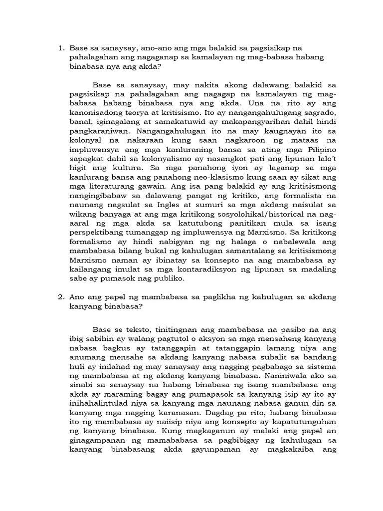 Teksto at Mambabasa | PDF