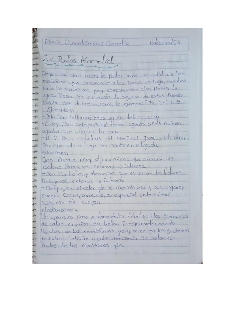 PUNTOS MANATIAL. Maria Guadalupe Cruz Cornelio. | PDF