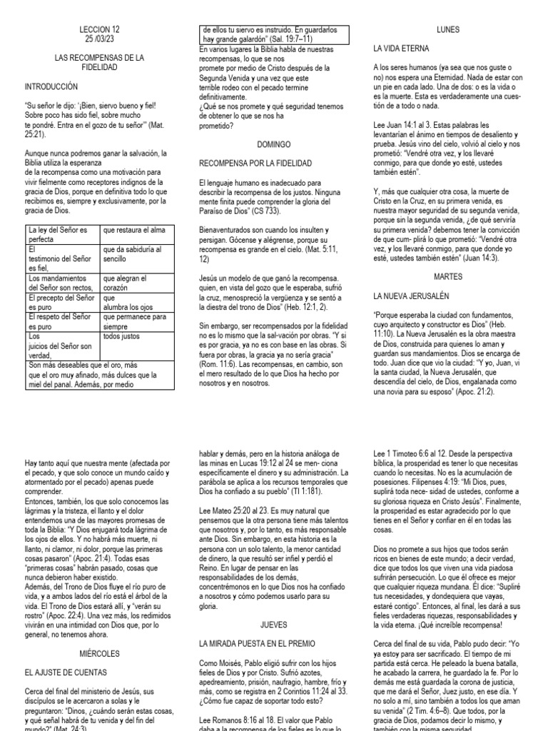 Leccion 12 | PDF | Jesús | Segundo advenimiento